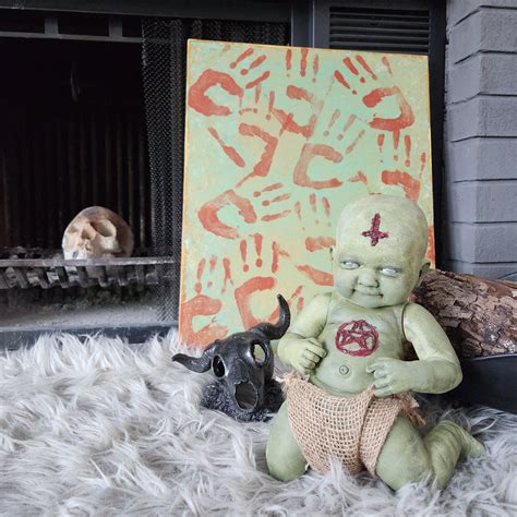 Hand Painted Vintage Cursed Doll Etsy