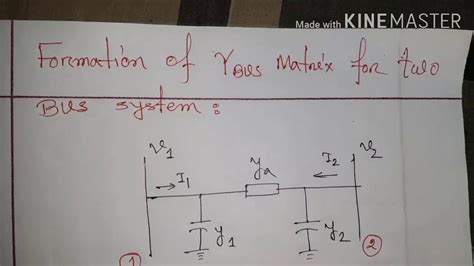 Formation Of Y Bus Matrix For A Two Bus System Youtube