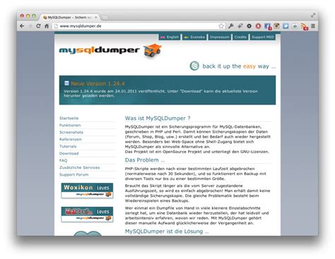 mysql backup mit mysql dumper branko Čanak
