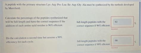 Solved A Peptide With The Primary Structure