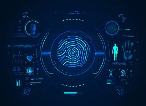 Premium Vector Biometric Fingerprint Interface