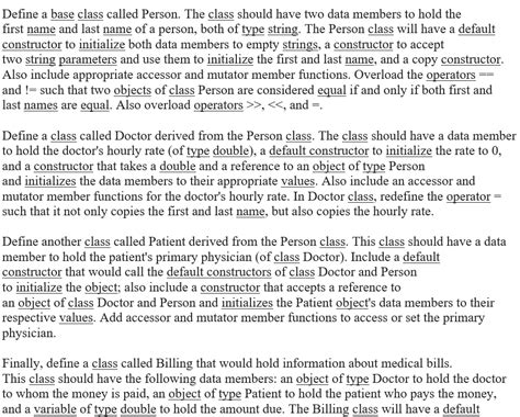 Solved Define A Base Class Called Person The Class Should