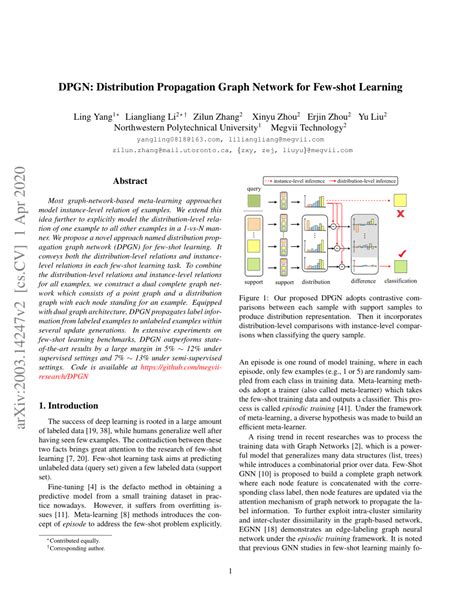 Pdf Dpgn Distribution Propagation Graph Network For Few Shot Learning