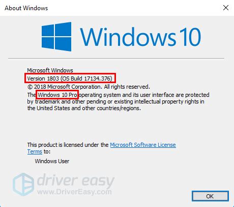 How To Check Windows Version Easily Driver Easy