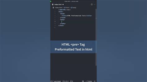 Preformatted Text In Html Html Css Tutorial For Beginners Html Youtube