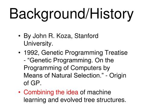 Ppt Genetic Algorithm And Genetic Programming Powerpoint Presentation Id253300