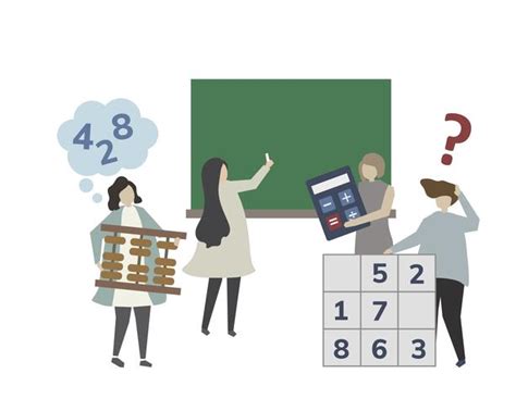 People In A Mathematic Class Illustration Download Free Vectors