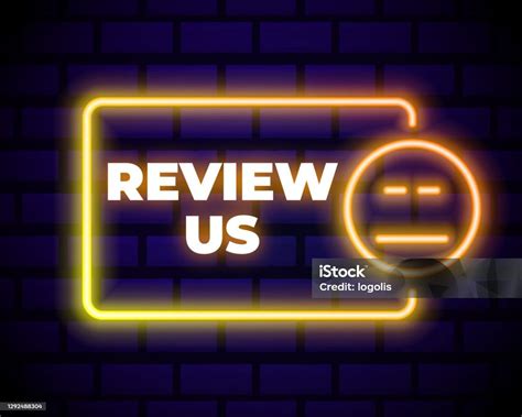 네온 라인 스타일의 고객 리뷰 아이콘입니다 사용자 피드백 개념 기호입니다 벡터 그림입니다 계급에 대한 스톡 벡터 아트 및 기타 이미지 Istock