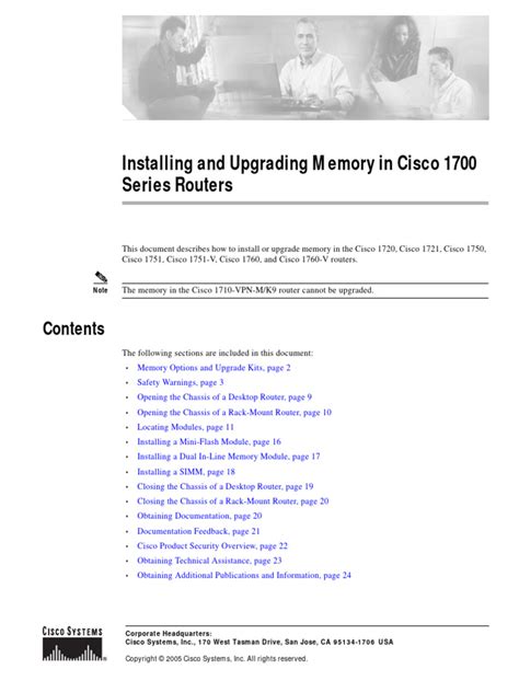 Cisco 1700 Memory Upgrades Pdf Electrostatic Discharge Electricity