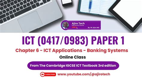 Igcse Ict Paper 1 Ict Applications Banking Systems Chapter 6 Youtube
