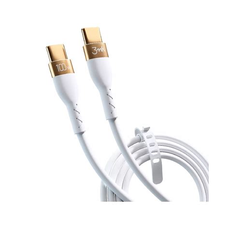 Usb C Cable 3mk Hyper Silicone 2m 100w White