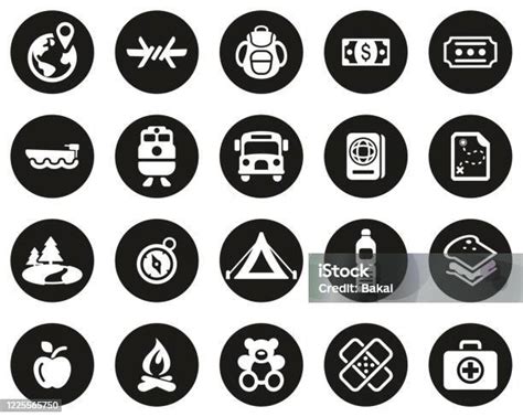 난민 및 이민자 아이콘 화이트 에 검정 평면 디자인 원 세트 큰 난민에 대한 스톡 벡터 아트 및 기타 이미지 난민 트럭 0명 Istock