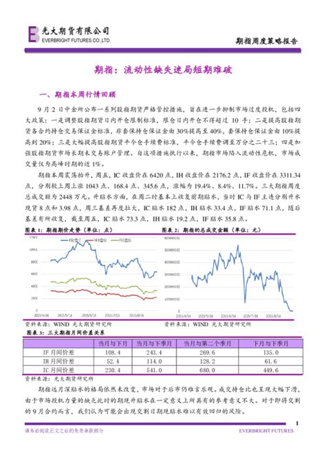 期指 ：流动性缺失迷局短期难破