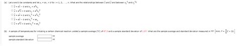 Solved A Let A And B Be Constants And Let Yi Axj B For Chegg Com