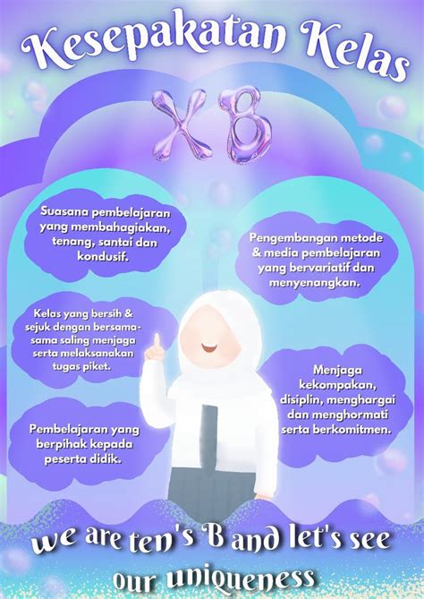 Poster Kesepakatan Kesepakatan Kelas Belajar Peraturan Kelas Kegiatan Sekolah