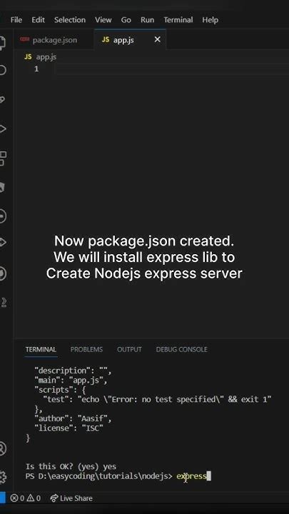 Create Basic Server In Nodejs And Express Shorts Nodejs Expressjs Youtube