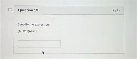 Solved Give A Simplified Boolean Expression For The