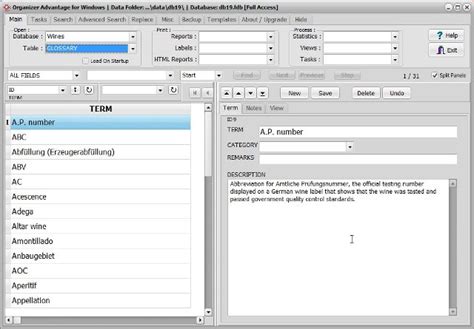 Free Wine Inventory Database Template For Organizer Advantage