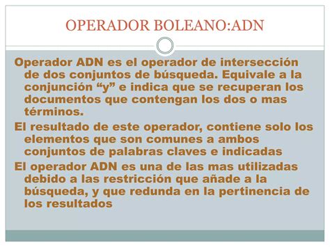Operadores Booleanos Ppt