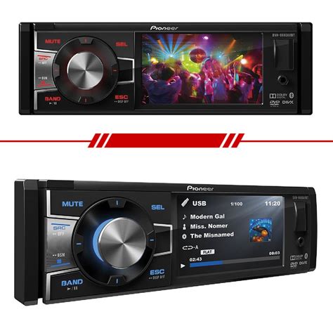 Dvd Player 1 Din Pioneer Dhv8880avbt 3.5 Polegadas Wide Screen Usb ...