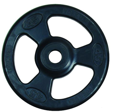 Iso Grip Rubber Encased Steel Olympic Plate York Weight Room Equipment Bigger Faster Stronger