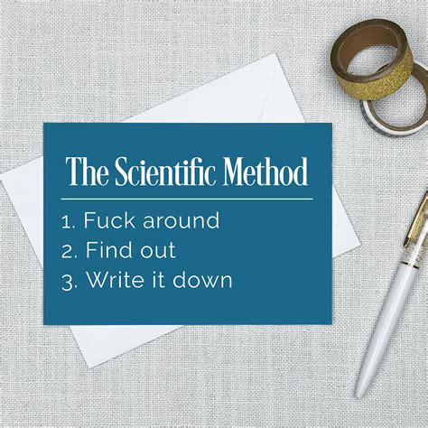 The Scientific Method Definition Greeting Card Because Science