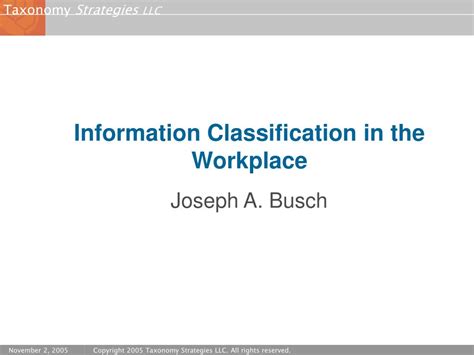 Ppt Information Classification In The Workplace Powerpoint Presentation Id3017388