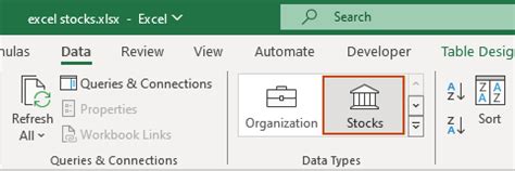 Get Real Time Stock Data In Excel A Rich Data Types Guide