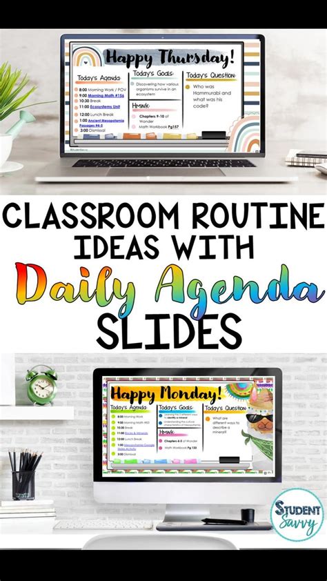Classroom Routine Ideas With Daily Agenda Slides Artofit