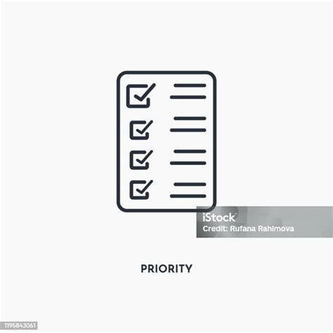 우선 순위 윤곽선 아이콘입니다 간단한 선형 요소 그림입니다 흰색 배경의 격리된 선 우선 순위 아이콘입니다 얇은 스트로크 기호는 웹 모바일 및 Ui에 사용할 수 있습니다 0