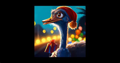 Cute Ostrich Drawing Cute Ostrich Sticker Teepublic