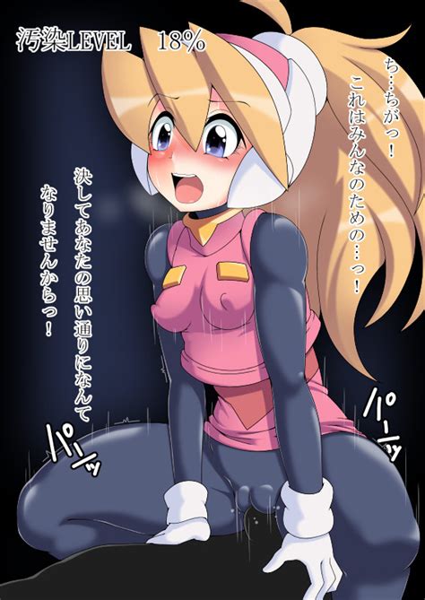Rule 34 1girls Ciel Mega Man Corruption Dialogue Female On Top Japanese Text Mega Man Mega