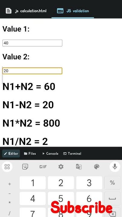 Javascript Validation Easy Calculatio Practical Model Practical Olevel