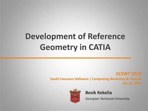 Ppt Development Of Reference Geometry In Catia Powerpoint