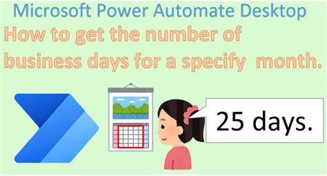 how to get the number of business days for a specify month power