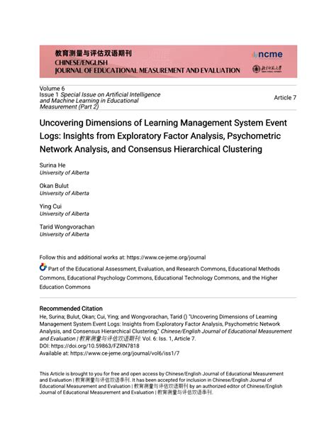 Pdf Uncovering Dimensions Of Learning Management System Event Logs Insights From Exploratory