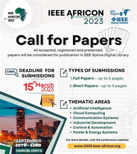 Ieee Region 8 Today Call For Papers Ieee Africon 2023