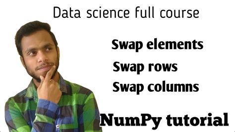 swap rows swap elements swap columns in numpy arrays data science