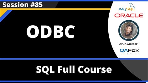 Sql Part 85 Odbc Object Database Connectivity Using Sql Odbc Query Client Tool Youtube