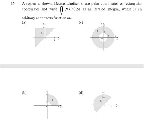 Solved A Region Is Shown Decide Whether To Use Polar
