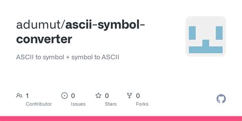 Github Adumutascii Symbol Converter Ascii To Symbol Symbol To Ascii