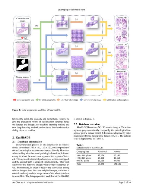 A New Gastric Histopathology Subsize Image Database Gashissdb For Classification Algorithm