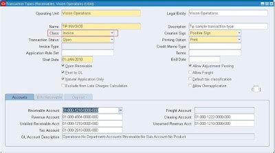 Oracle Receivables Transaction Types R Oracle Apps Knowledge Sharing