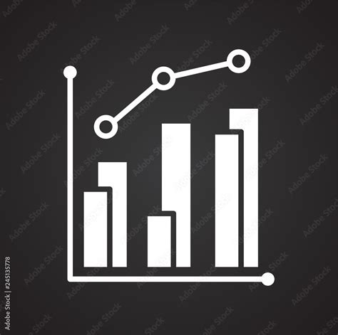 Data Analysys Icon On Black Background For Graphic And Web Design