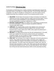 Microarray Steps For Gene Expression Comparison In Cancer Course Hero