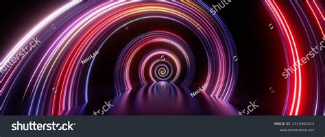 3d 렌더링 나선형 터널과 광택이 나는 스톡 일러스트 2315492013 Shutterstock