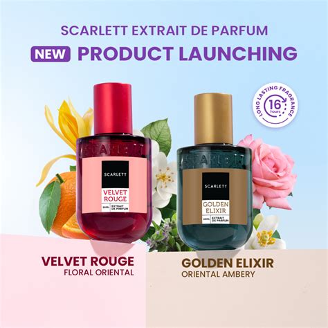 Jual Scarlett Whitening Extrait De Parfum Single Variants Ml Velvet Rouge Golden Elixir