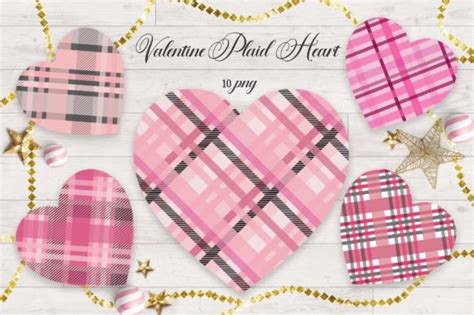 Sublimation Valentine Plaid Heart Graphic By Pinkpearly · Creative Fabrica