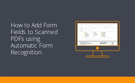 Thinus Swart On Linkedin How To Add Form Fields To Scanned Pdfs Using Automatic Form Recognition