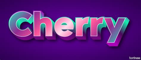 Cherry Text Effect And Logo Design Name